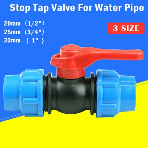 Stop Tap Valve For HDPE Or Alkathene Water Pipe. Compression Ends 20mm ...