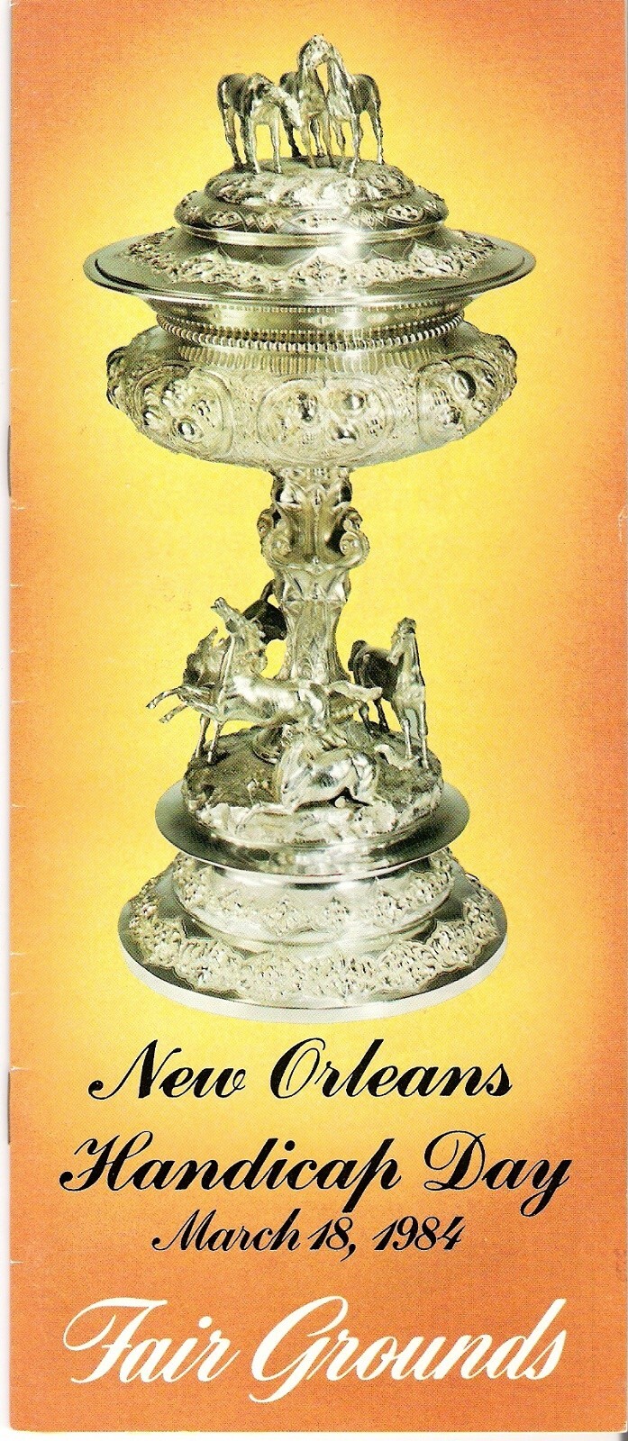 1984 - March 18th - Fair Grounds program - MINT - New Orleans Handicap ...