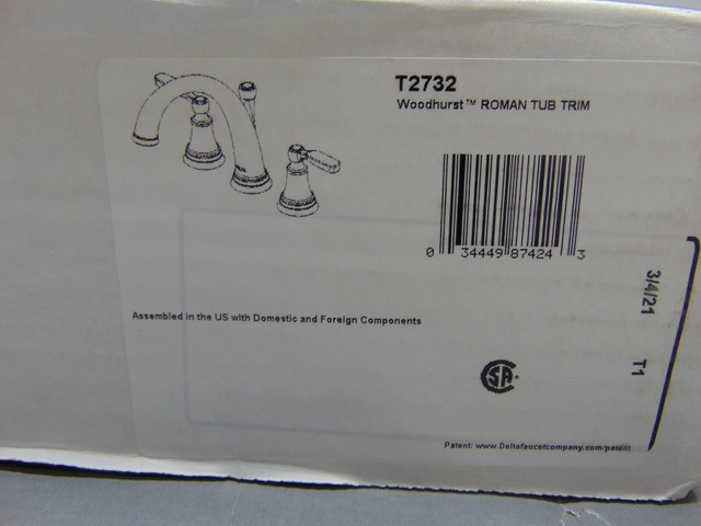 Delta T2732 Woodhurst Widespread Deck Mounted Roman Tub Filler - Chrome ...