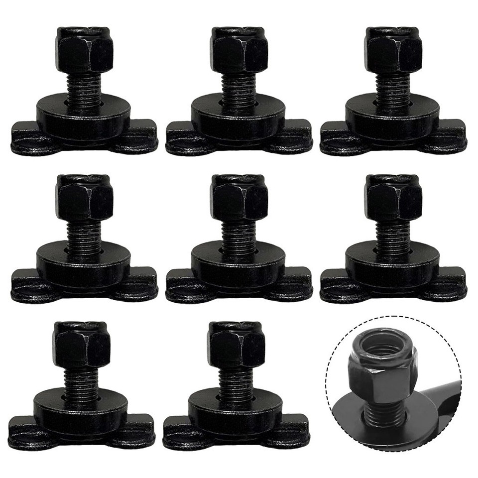 8 Pcs L Track Double Lug Threaded Stud Nut for Truck For Trailer Pickup ...