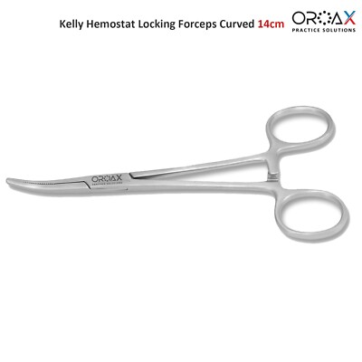 Pinza hemostática Kelly recta de 14 cm: pinza quirúrgica con bloqueo ...