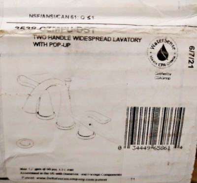 Delta 3538-CZMPU-DST Lahara Widespread Bathroom Faucet Champagne Bronze ...