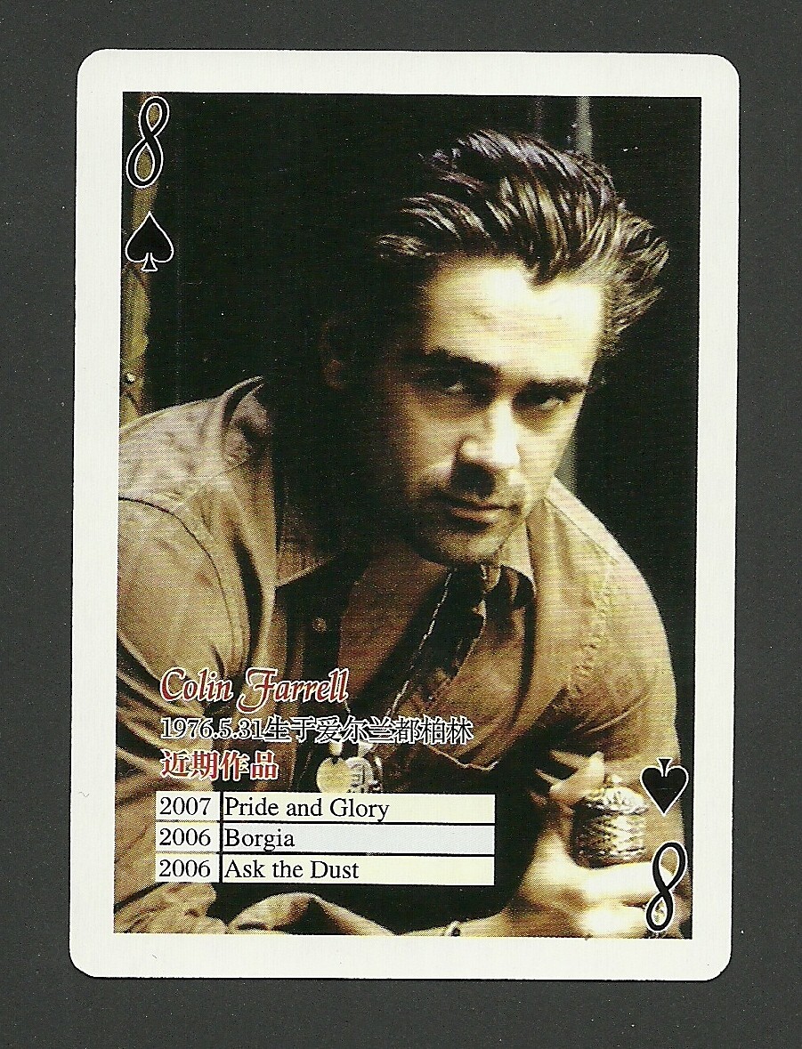 Colin Farrell Film Star Movie Single Collector Playing Card | eBay