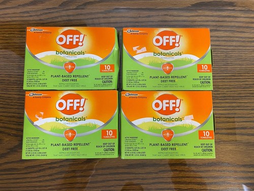 OFF! Botanicals Insect Repellent Wipes, Plant-Based Mosquito Repellent ...