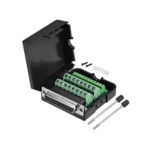 D-sub DB25 Breakout Board Connector w/ Case 25 Pin 2 Row Female Port ...