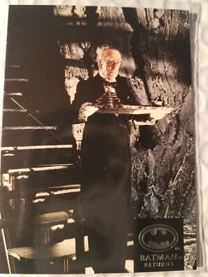 BATMAN RETURNS "ALFRED PENNYWORTH" 1992 DC COMICS/TOPPS STADIUM CLUB ...