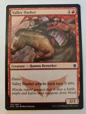 MTG Magic The Gathering Card Valley Dasher Creature Human Berserker Red ...