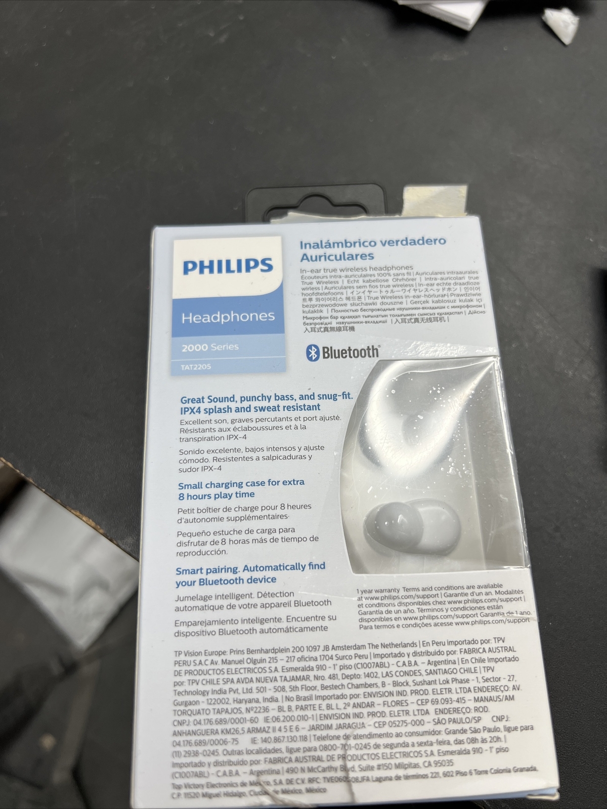 Véritable casque intra-auriculaire sans fil Philips T2205 avec supe ...