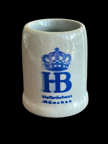 Vintage Hofbräuhaus Munchen HB Salt Glaze Stoneware Mini Stein Beer Mug ...