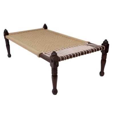 Traditional daybed Wooden Indian classical weaved bed - Handmade indian ...