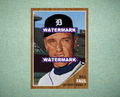 Bill Faul Detroit Tigers 1962 Style Custom Baseball Art Card | eBay