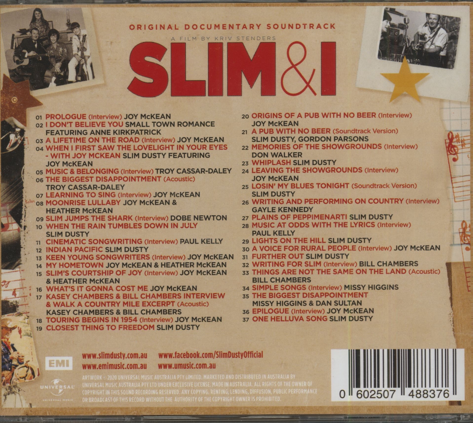 Slim Dusty & Joy McKean - Slim & I - Soundtrack (CD) - Country ...