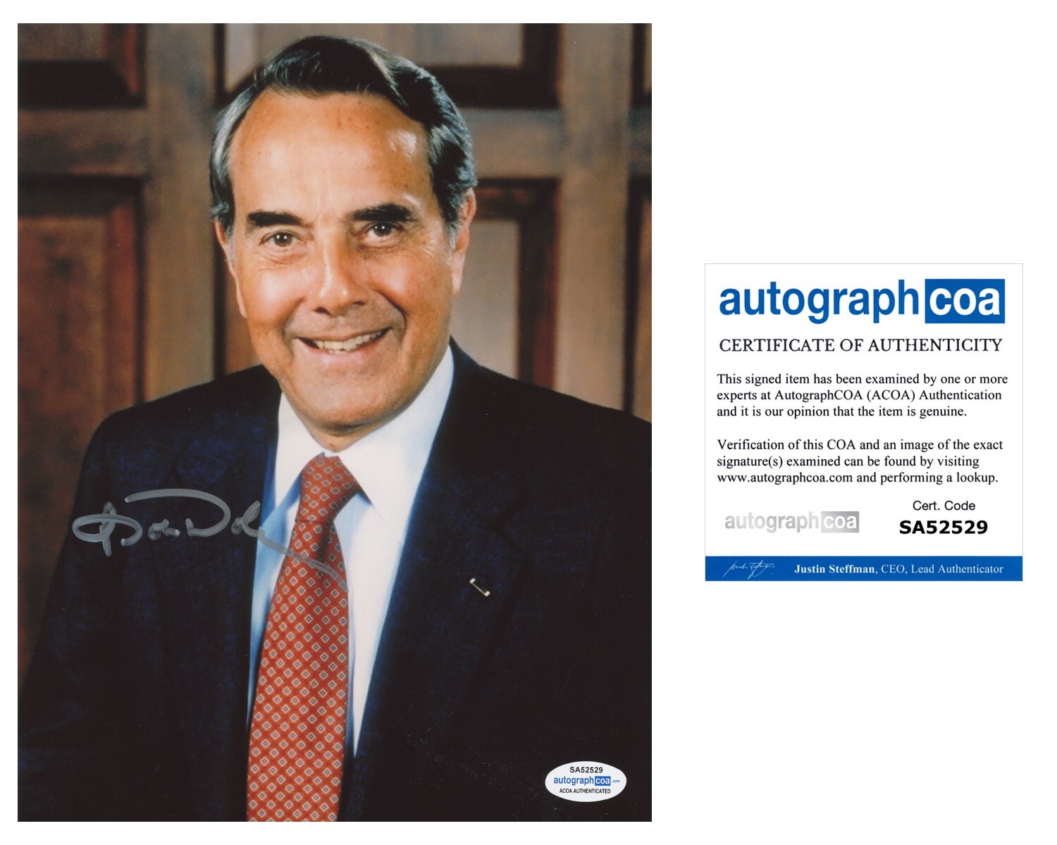 BOB DOLE SENATOR PRESIDENTIAL NOMINEE SIGNED AUTOGRAPH 8x10 PHOTO ...