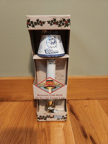 Spin Shades Revolving Lamp Shade w/Candle Lamp, UConn, Husky, Electric ...