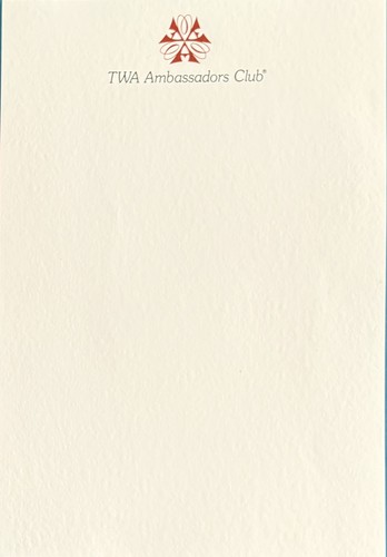 TWA Airlines Vintage Stationery - Ambassador's Club - 3x Paper ...