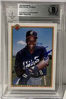 FRANK THOMAS Autographed Signed Auto 1990 Bowman ROOKIE RC Chicago ...