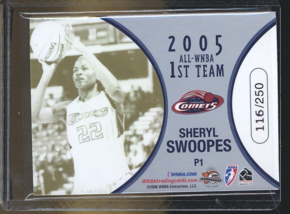Sheryl Swoopes 2006 Rittenhouse ALL - WNBA PATCHES #P1 #D 116/250 | eBay