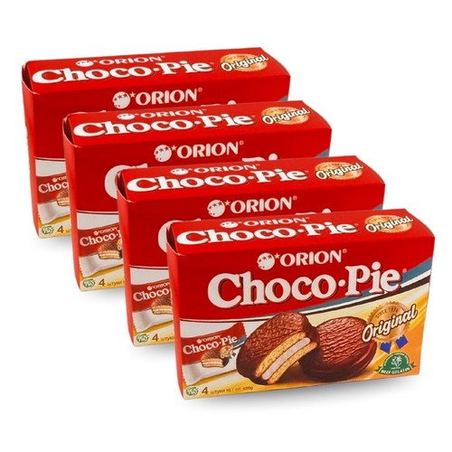 Orion Choco Pie Original - 4 Packs (4 Pcs per Pack) - Marshmallow ...