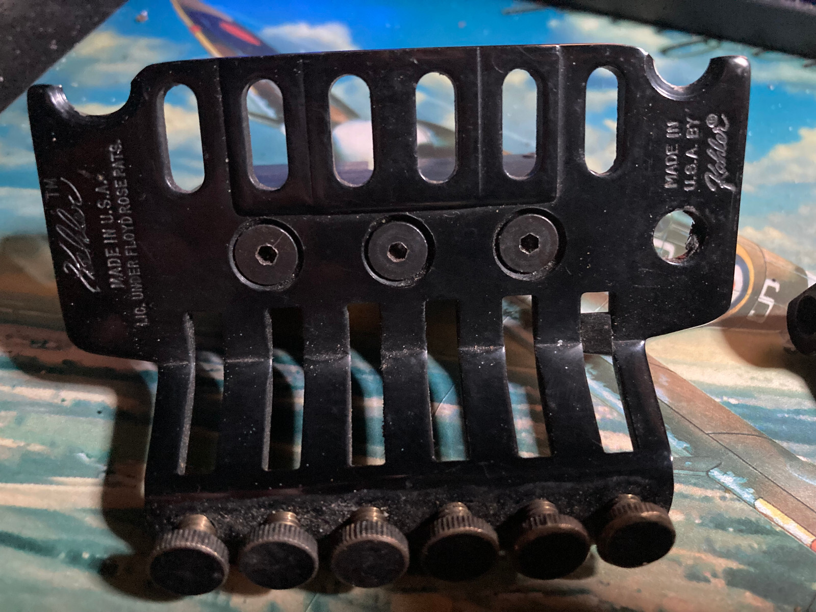 USED 80's Kahler USA Steeler black tremolo bridge base plate GREAT ...