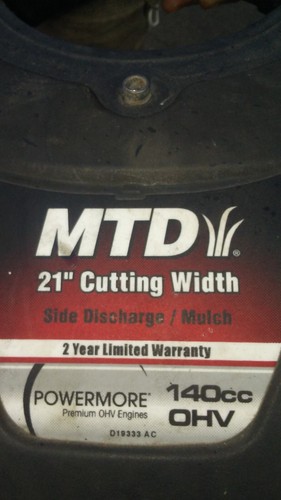 Yard Machines by MTD Engine Parts Powermore 140cc Ohv 21” Your choice ...