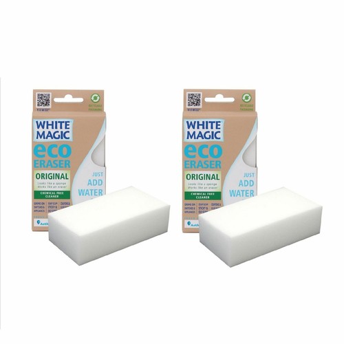 NEW WHITE MAGIC ECO ERASER SPONGE ORIGINAL Kitchen Bathroom Walls 2 ...