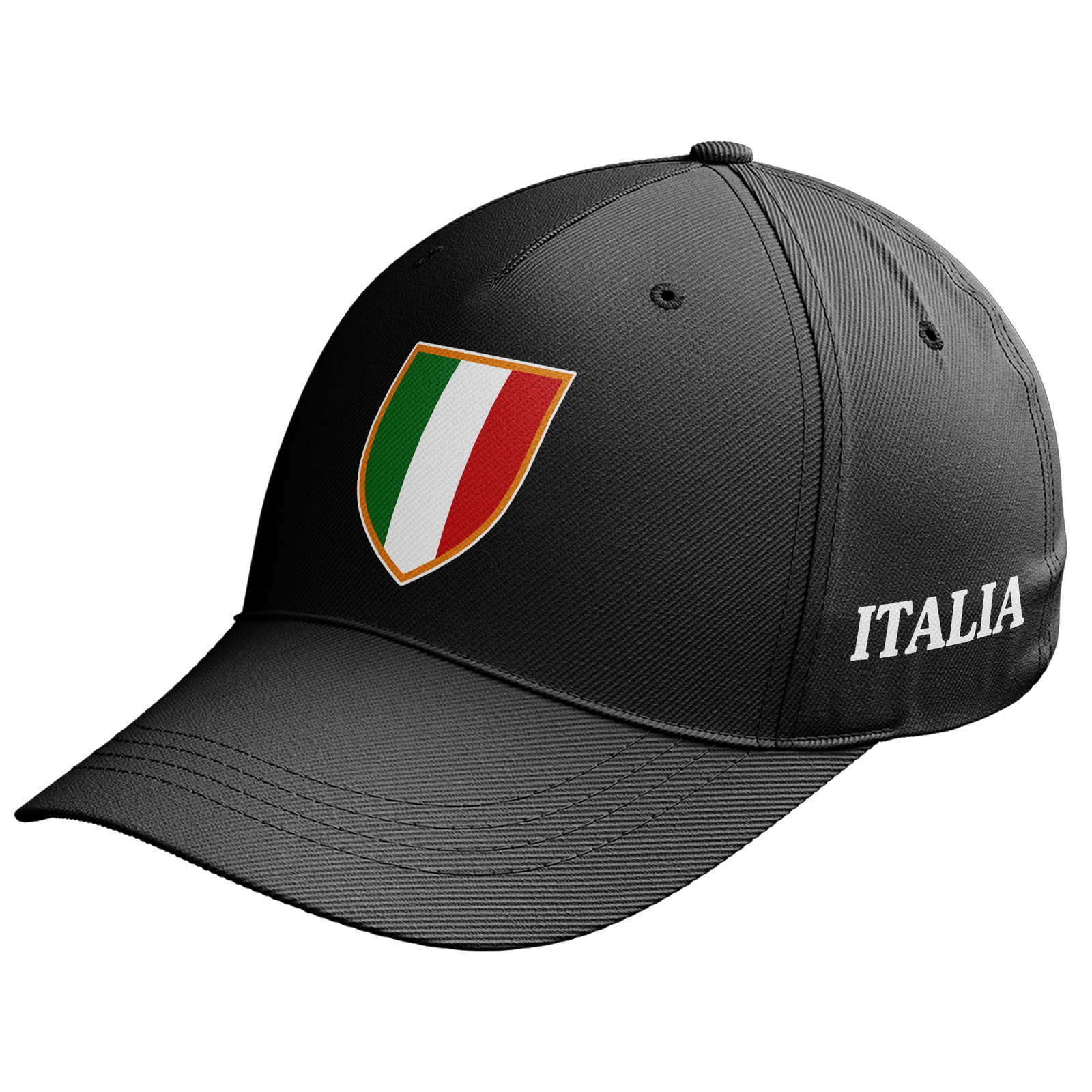 Italia Flag Badge Cap Mens Baseball Supporter Rugby Him Italian ...