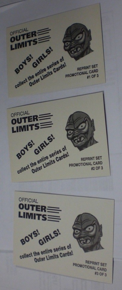 OUTTER LIMITS REPRINT PROMO 3 CARD SET /1999 MADE | eBay