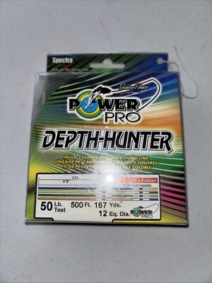 PowerPro Depth-Hunter Braided Fishing Line - 4_Color - 50lb - 500ft/167yd/153... | eBay