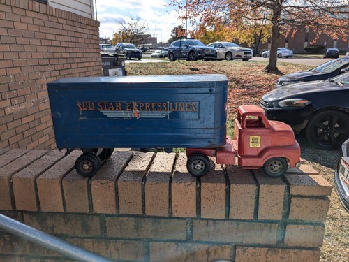 Vintage Dunwell Toys Semi Truck Red Star Express Lines Metal NM | eBay