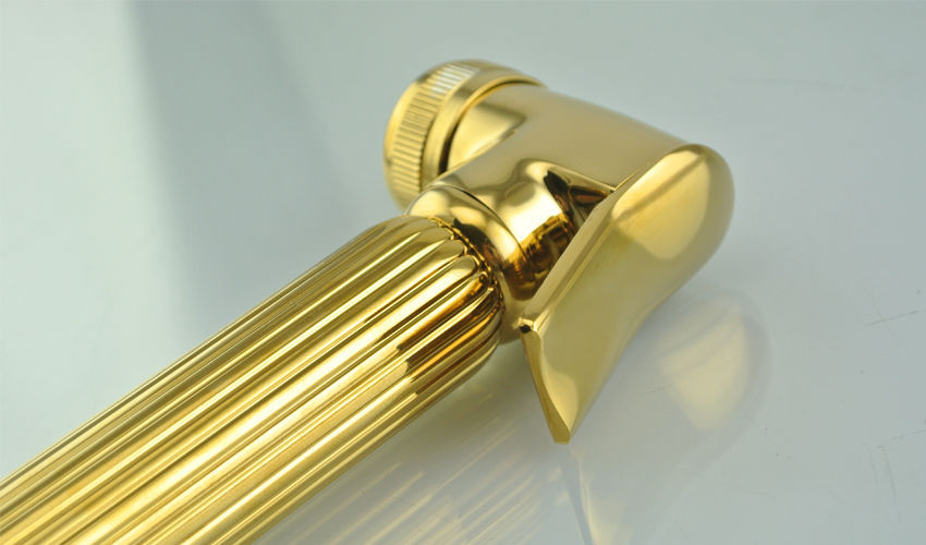 Luxury Gold Toilet Hand Held Shower Shattaf Bidet Sprayer Douche +Valve ...