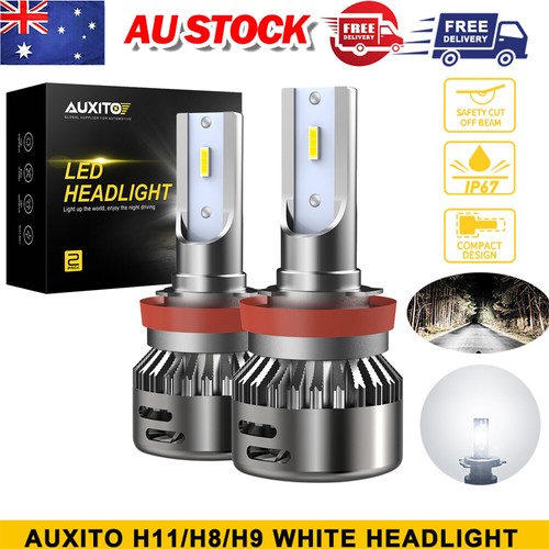 Waterproof H11 H8 6500K White Headlight LED Globes Light Bulbs For Ford ...