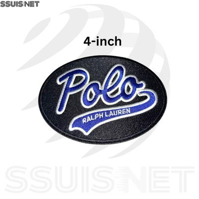 Polo Ralph Lauren Style 4" Oval Patch Iron-On/Sew-On Embroidered Patch ...