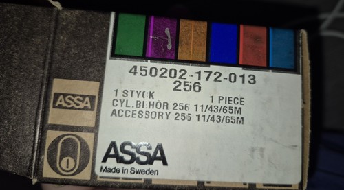 Assa 8560 lock fire escape accessory kit thumb turn knob & fittings ...