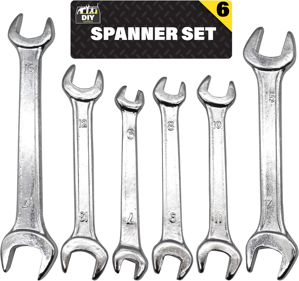 6Pcs Spanner Set - 6-17Mm Spanners for DIY Repairs - Including 6Mm to ...