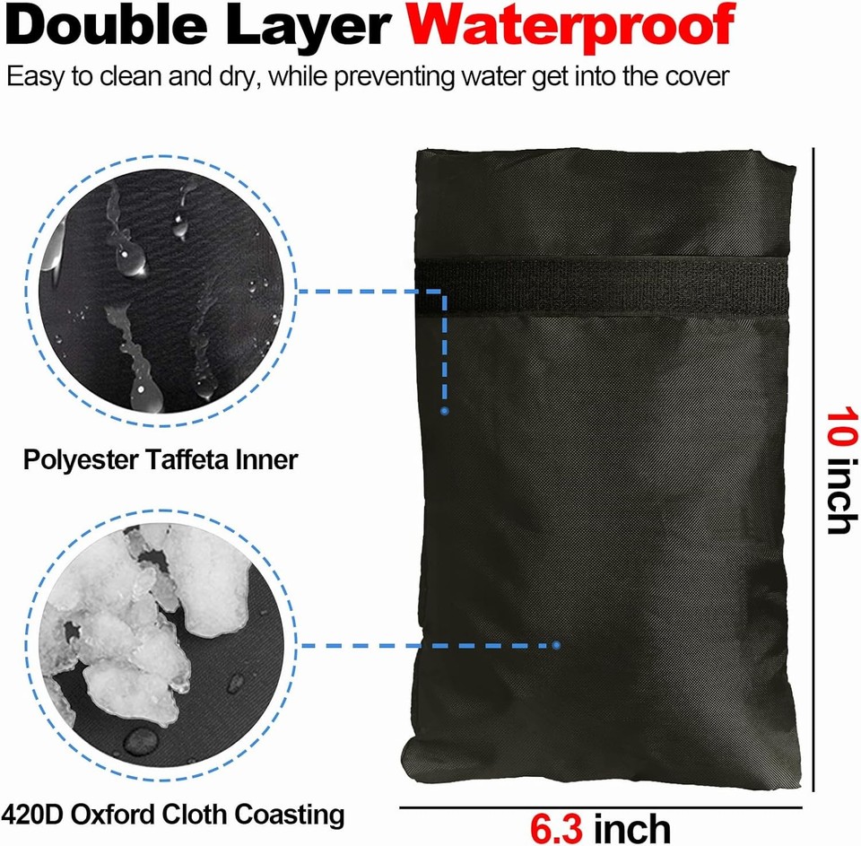 Outdoor Faucet Cover for Winter, 3M Thinsulate 10"H x 6.3"W - 2pcs ...