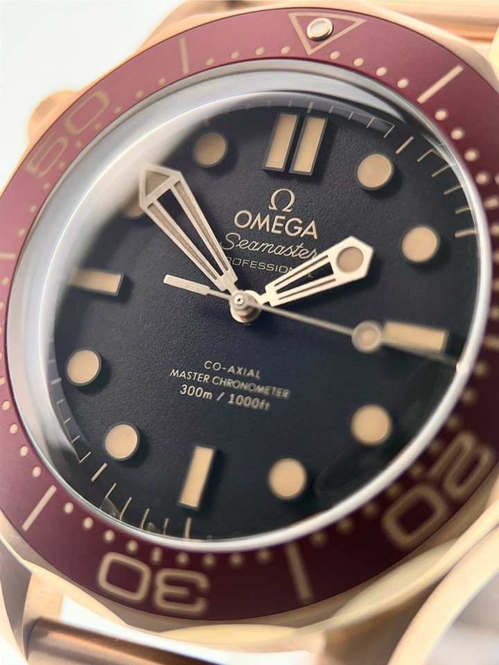 Omega Seamaster Bronze Gold Black Dial 42mm Automatic Mens 210.90.42.20 ...