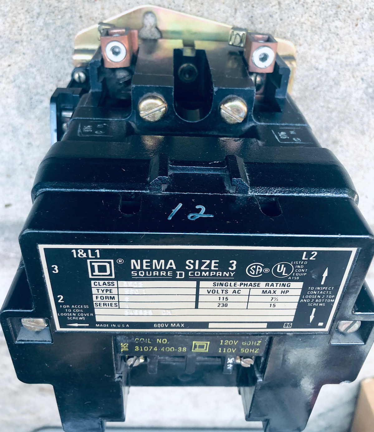 Square D Starter Class 8502 Type SEO 1 Nema Size 3 | eBay