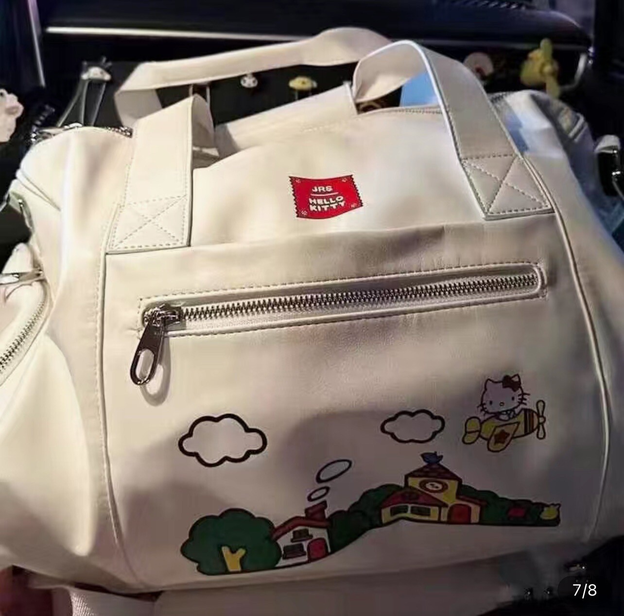 Sanrio Hello Kitty Duffle Bag Travel Luggage White Kawaii Overnight Bag ...