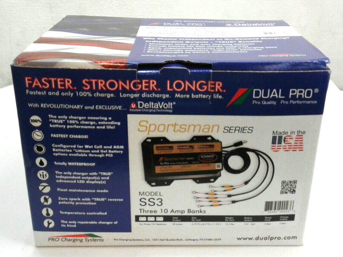 Pro Charging Dual Pro Sportman Series SS3 3-10Amp Banks 30Amp Battery ...