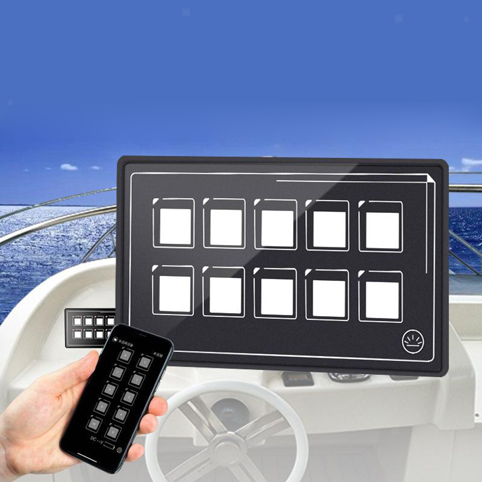 10P LED Membrane Control Switch Panel w/Backlight APP Control | eBay ...