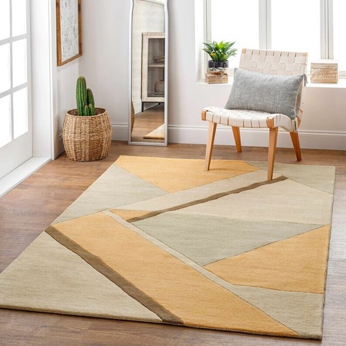 Modern Hand Tufted Wool Area Rug, New Abstract Design Premium Quality ...