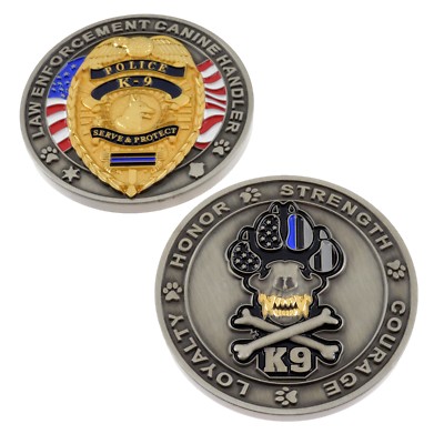 Police Officer K9 Canine Challenge Coin Working Dog Handler Law ...