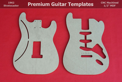 1960's Stratocaster Guitar Body Router Template Set Strat CNC 1/2" MDF ...