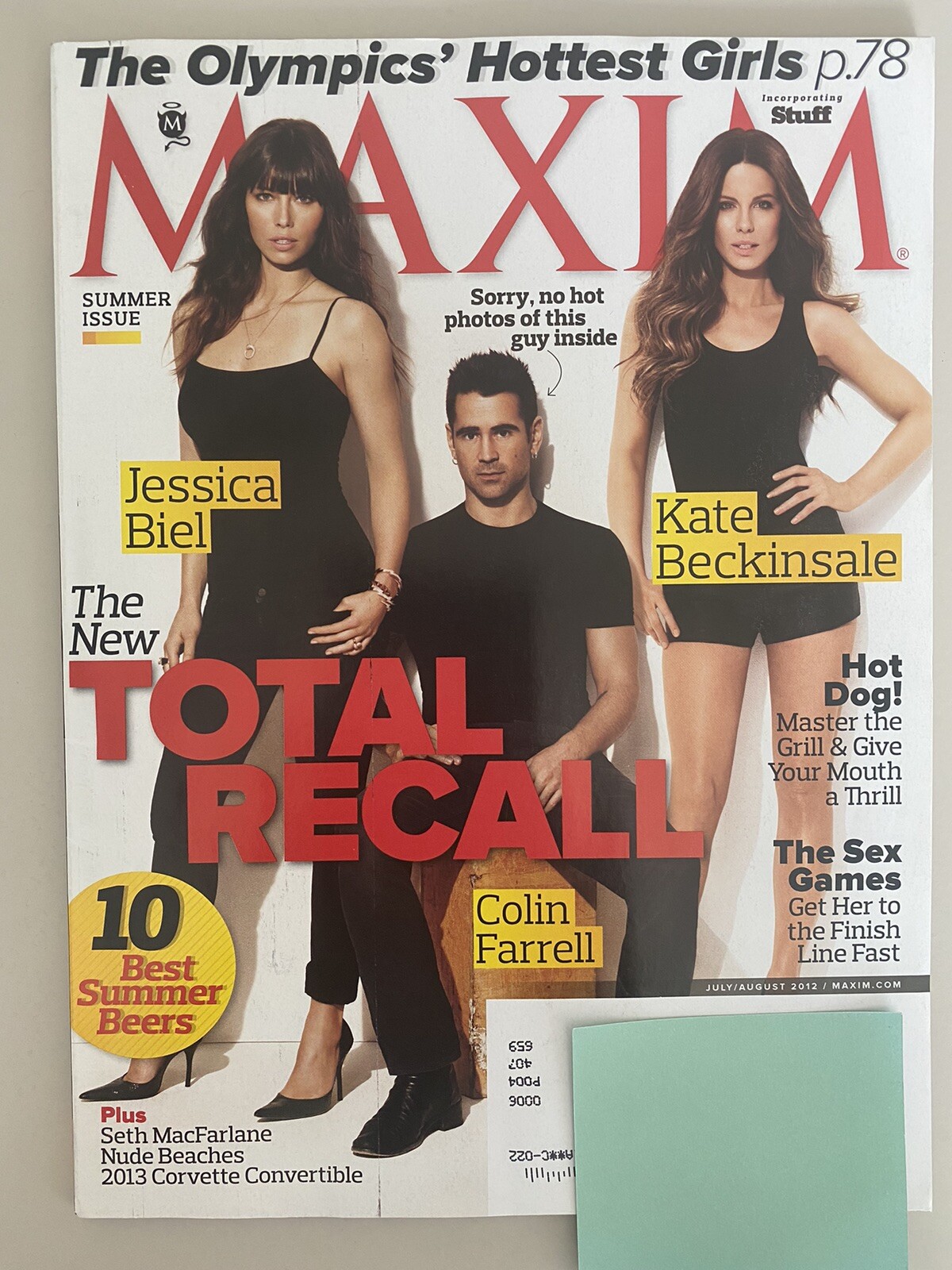 Maxim Magazine 2012 July /August Aug Jessica Biel, Kate Beckinsale #175 ...