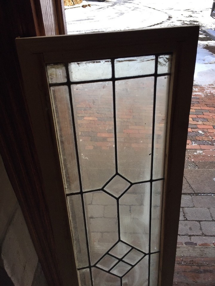 Sg 1002 Antique Leaded Glass Beveled Glass Transom | eBay