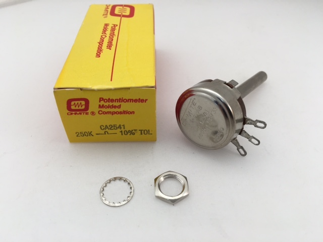 CA2541 Ohmite, 2 Watt 250K Ohm, Metal Rotary Potentiometer | eBay