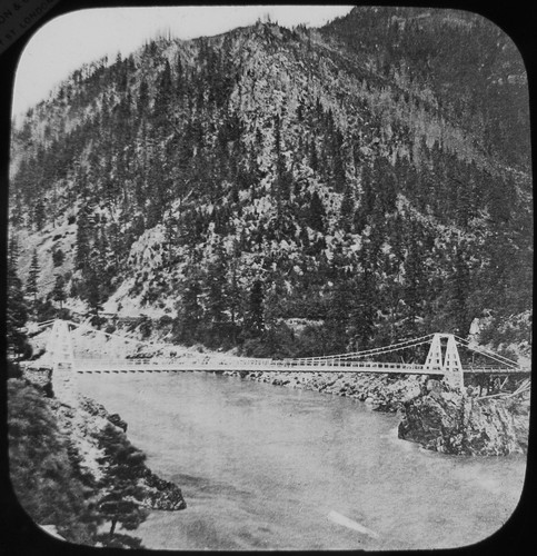 Glass Magic Lantern Slide CARRIBOO NEAR SPUZZUM BRIDGE C1910 PHOTO ...