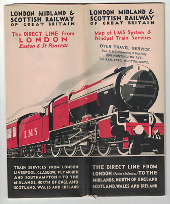 1931 London Midland Scottish Railway LMS Map and Time Table | eBay