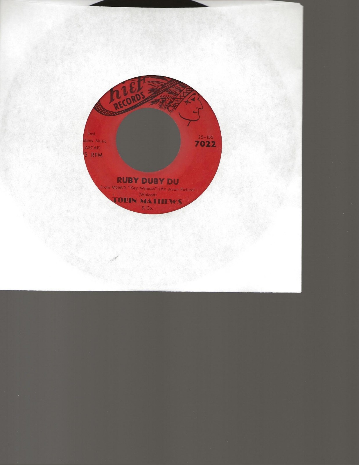 TOBIN MATHEWS - 45 - " RUBY DUBY DU " STRONG VG | eBay