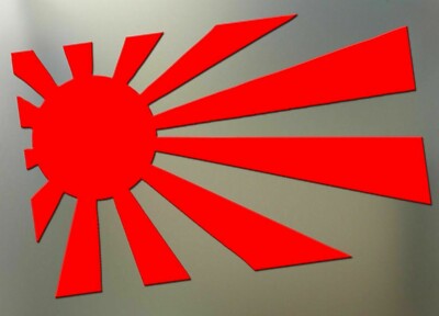 Japan Rising Sun Flag Fuel Tank Decal Sticker | 10" x 8" | Red | Decal ...